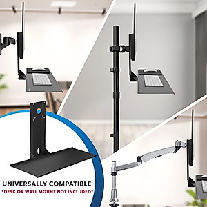 Mount-It! Monitor and Keyboard Wall Mount, Standing Workstation VESA Keyboard Tray Platform, 26 Inch Wide Platform with Surface for Mouse Pad (MI-7917)