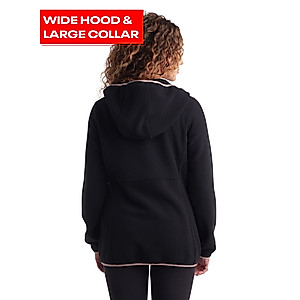 Reebok Women's Jacket - Polar Fleece Sweatshirt Jacket - Lightweight Coat for Women (S-XL), Size Small, Black