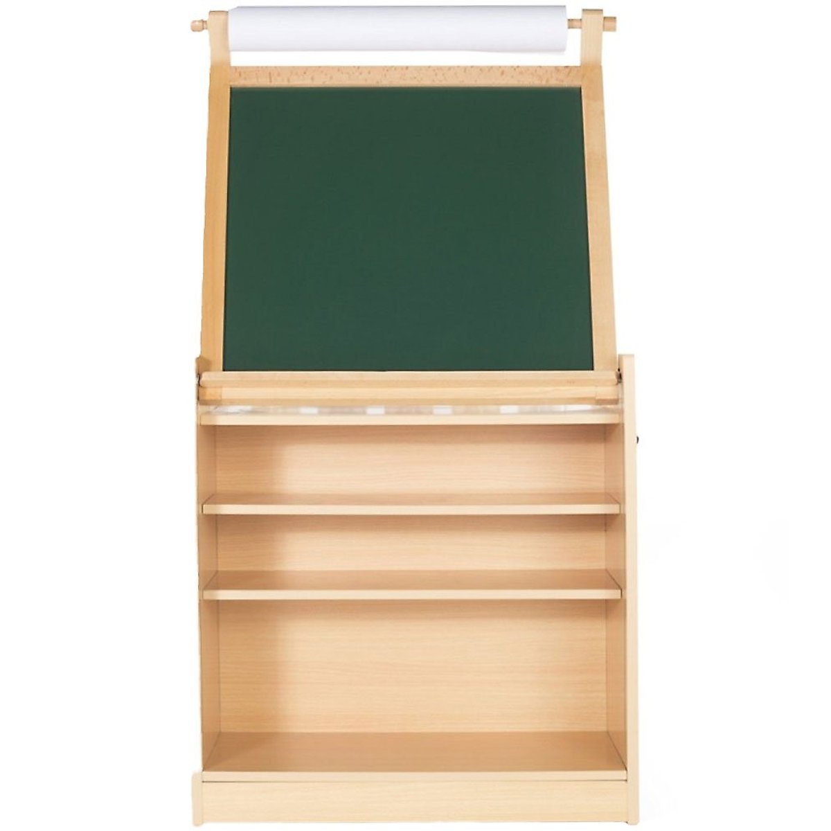 Guidecraft Desk to Easel Art Cart - Folding Art Easel for Kids, Craft Storage Center with Chalkboard and Whiteboard | Toddler Art and Activity Desk with Fabric Storage Bins | Wooden Classroom Easel