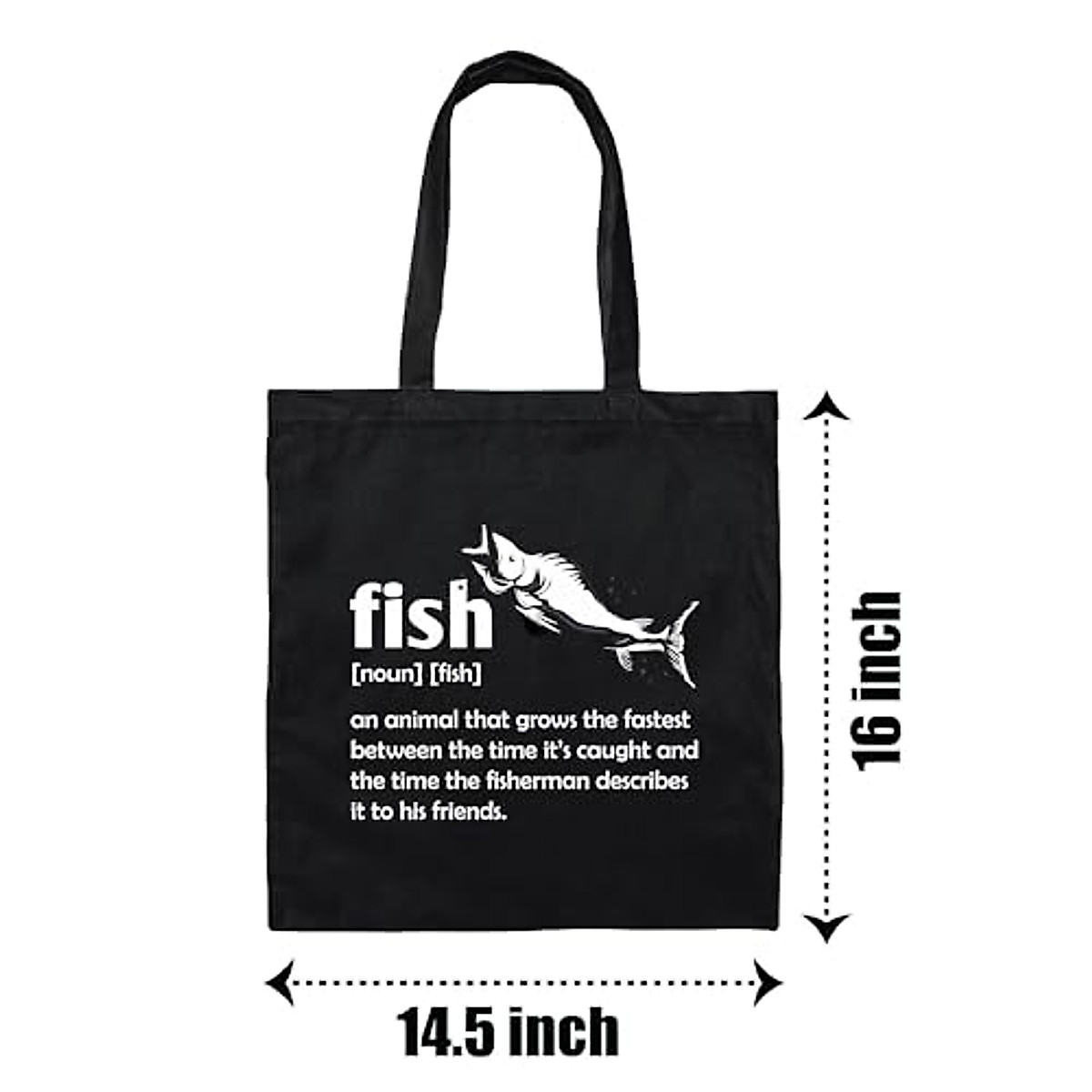 Give the Angler in Your Life the Perfect Gift Fish Definition Gifts Black Multicolor Canvas Tote Bag