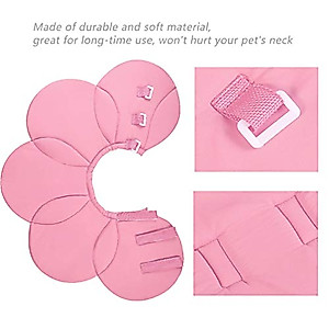 POPETPOP Pet Recovery Collar - Adjustable Dog Cat Cone Collar Soft Elizabethan Protective Collars Dog Cones After Surgery for Cat and Puppy (Pink)