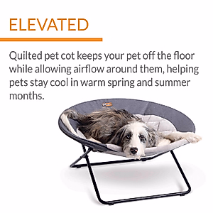 K&H Pet Products Elevated Cozy Cot Classy Gray Large 30 Inches