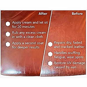 Skidmore's Restoration Cream | Leather Repair Cream for Furniture, Leather Conditioner, Softener | Leather Restoration Cream will Restore Antique Wood | Non-Toxic Formula, Made in USA | 6 Oz