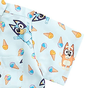 Bluey Bingo Toddler Boys Hawaiian Button Down Dress Shirt 4T