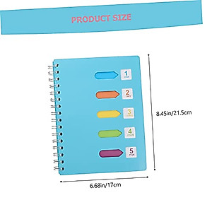 MAGICLULU 2pcs Notebook Digital Notepad Paper Notebook A5 Journal A5 Graffiti Notebook A5 Spiral Journal Daily Planner Book Paper Journal Books Portable Handbooks Simple Writing Books Work