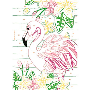 Ravensburger CreArt Think Pink Paint by Numbers Kit for Kids & Adults - All-Inclusive DIY Painting Kit Canvas | Detailed Flamingo Artwork | Ideal for Beginners & Art Enthusiasts