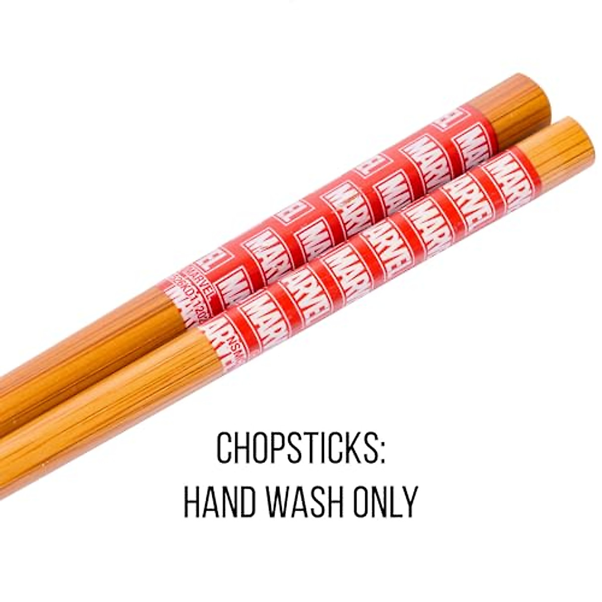 Silver Buffalo Marvel Retro Group Avengers Featuring Captain America, Hulk, Thor, and Iron Man Ceramic Ramen Bowl with Chopsticks, 20 Ounces