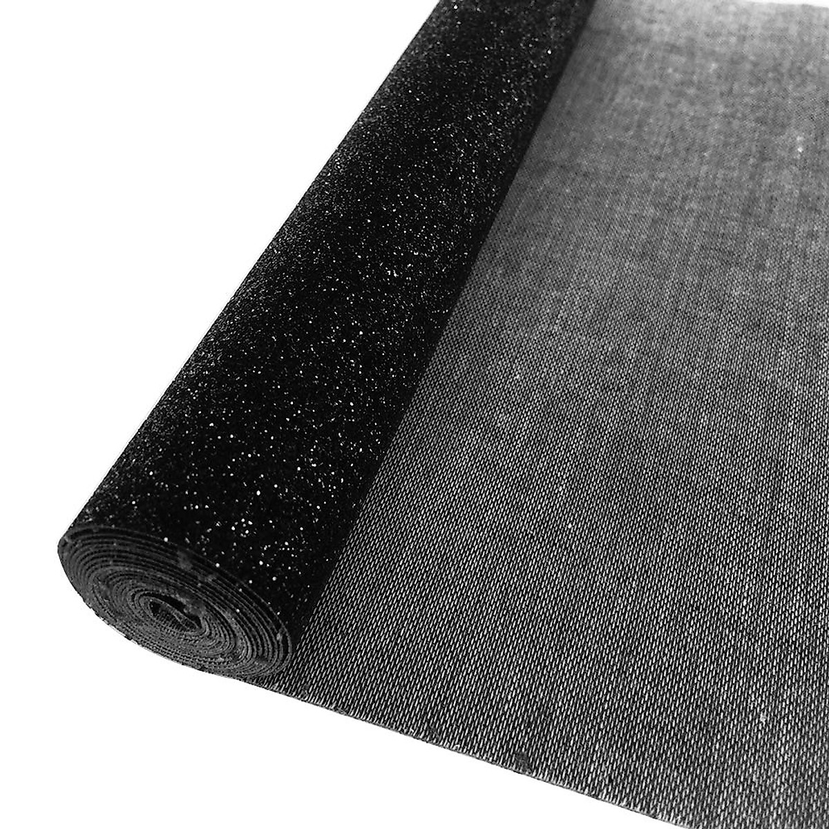 Sov Sparkly Superfine Glitter Leather Sheets Shiny Faux Fabric Canvas Perfect for Craft DIY Handmade Projects Patchwork Bow Craft Key Chain 8" x 53" (21 cm x 135 cm) 1 roll (Blue)