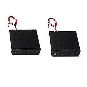 LampVPath (Pack of 2 4 AA Battery Holder, 4 AA Battery Holder with Leads, 4 AA Battery Holder with Wires