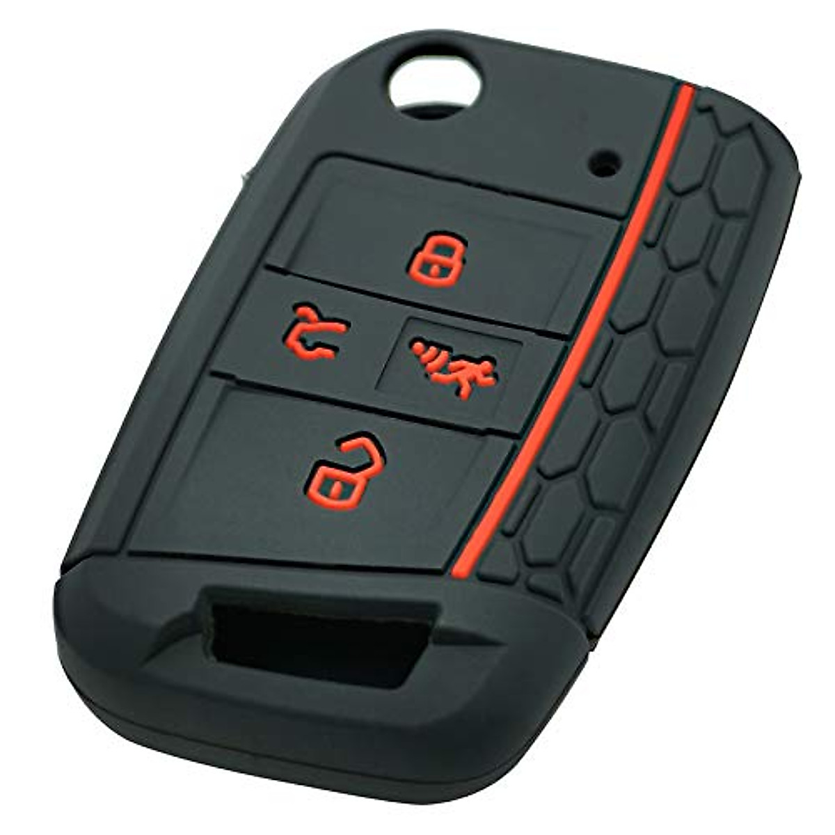 2Pcs Coolbestda Compatible with 2020 2019 2018 2017 VW Golf Alltrack Sportwagen GTI Tiguan Atlas POLO Skoda Octavia Flip Out Key Fob Case Cover Skin Jacket Pouch Sleeve Glove Protector NBGFS12A01