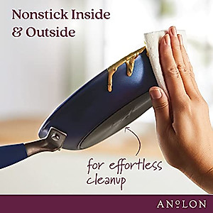 Anolon Advanced Hard-Anodized Nonstick Frying Pan / Nonstick Skillet, 8 Inch, Indigo