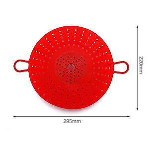 Silicone Vegetable and Food Steamer Basket,Good Grips Silicone Steamer for Instant Pot-8.5 in,Red