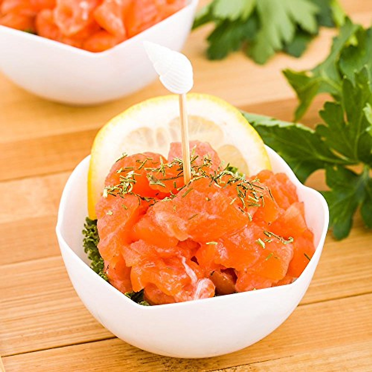 Restaurantware 2 Ounce Disposable Dessert Cups 100 Mini Appetizer Cups - Flower Shape Attractive White Plastic Mini Ice Cream Bowls Durable For Parties Or Catered Events