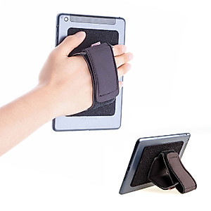 TFY Padded Hand-Strap Plus Hook & Loop Fastening Tape Adhesive Patch - DIY Detachable Hand-Strap for Smartphone, Tablet PC and More - iPhones - iPad Pro 9.7/12.9 Inch and Other Tablets