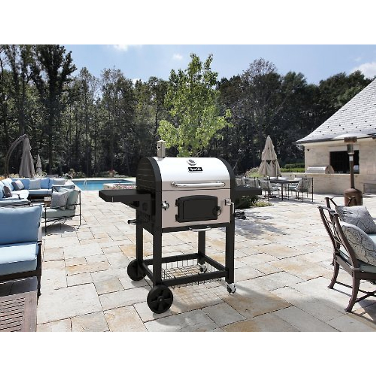Dyna-Glo DGN486SNC-D Heavy Duty Stainless Charcoal Grill, Large