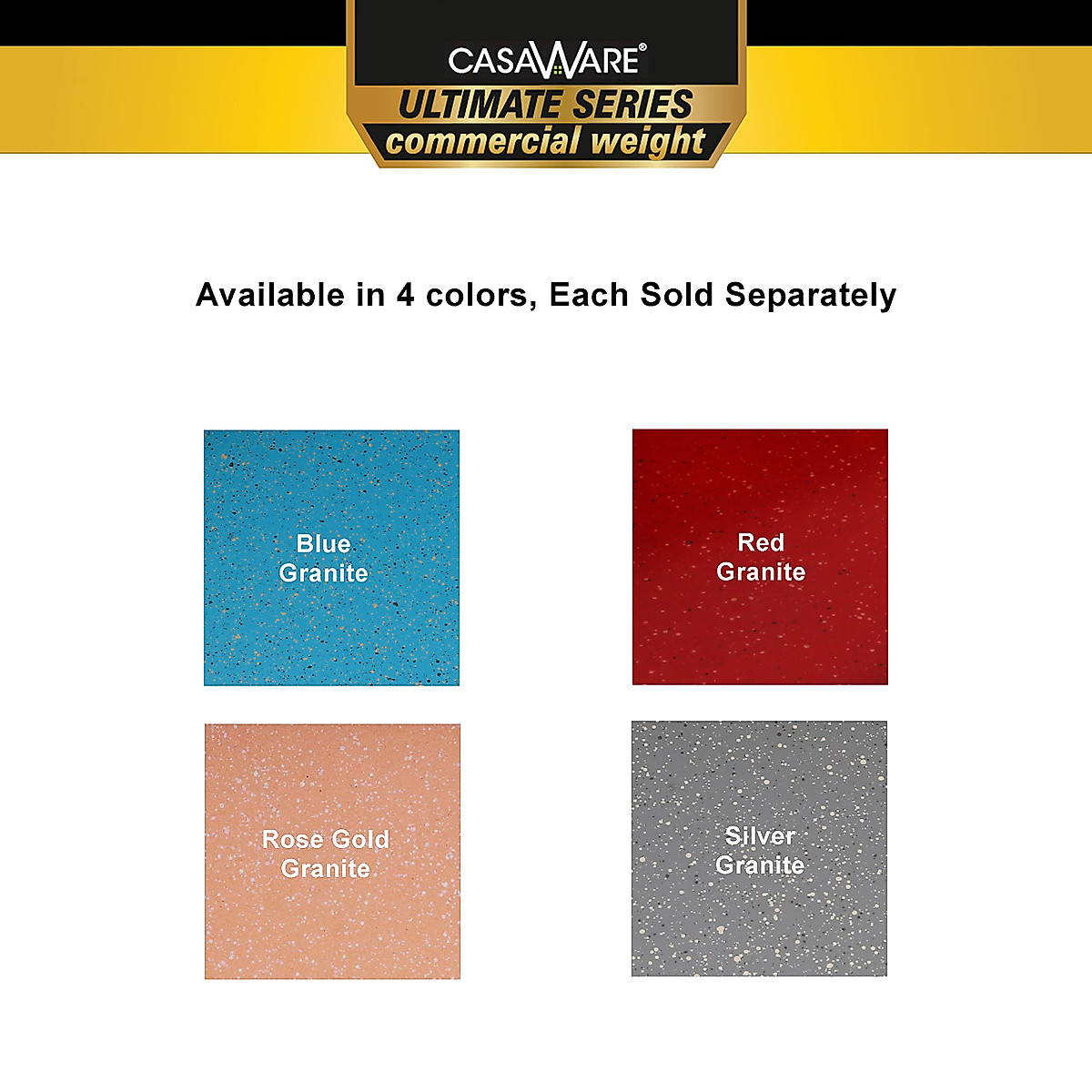 casaWare 2pc Ultimate Commercial Weight 15 x 10 x 1-Inch Cookie Sheet Set (Silver Granite)