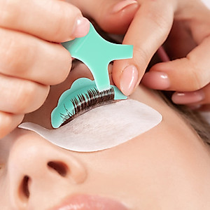 44 Piece Lash Lift Rods,Silicone Eyelash Perming Curler Makeup Tools,5 Sizes S/M/M1/M2/L,Reusable Lash Lifting Pads (Green)