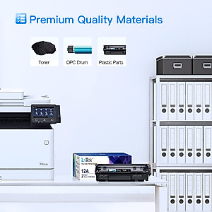 LxTek Compatible Toner Cartridge Replacement for HP 12A Q2612A Compatible with Laserjet 1012 1022 1020 1018 1022N 1010 3015 3050 3030 3052 3055 M1319F Printers (2 Black, High Yield)