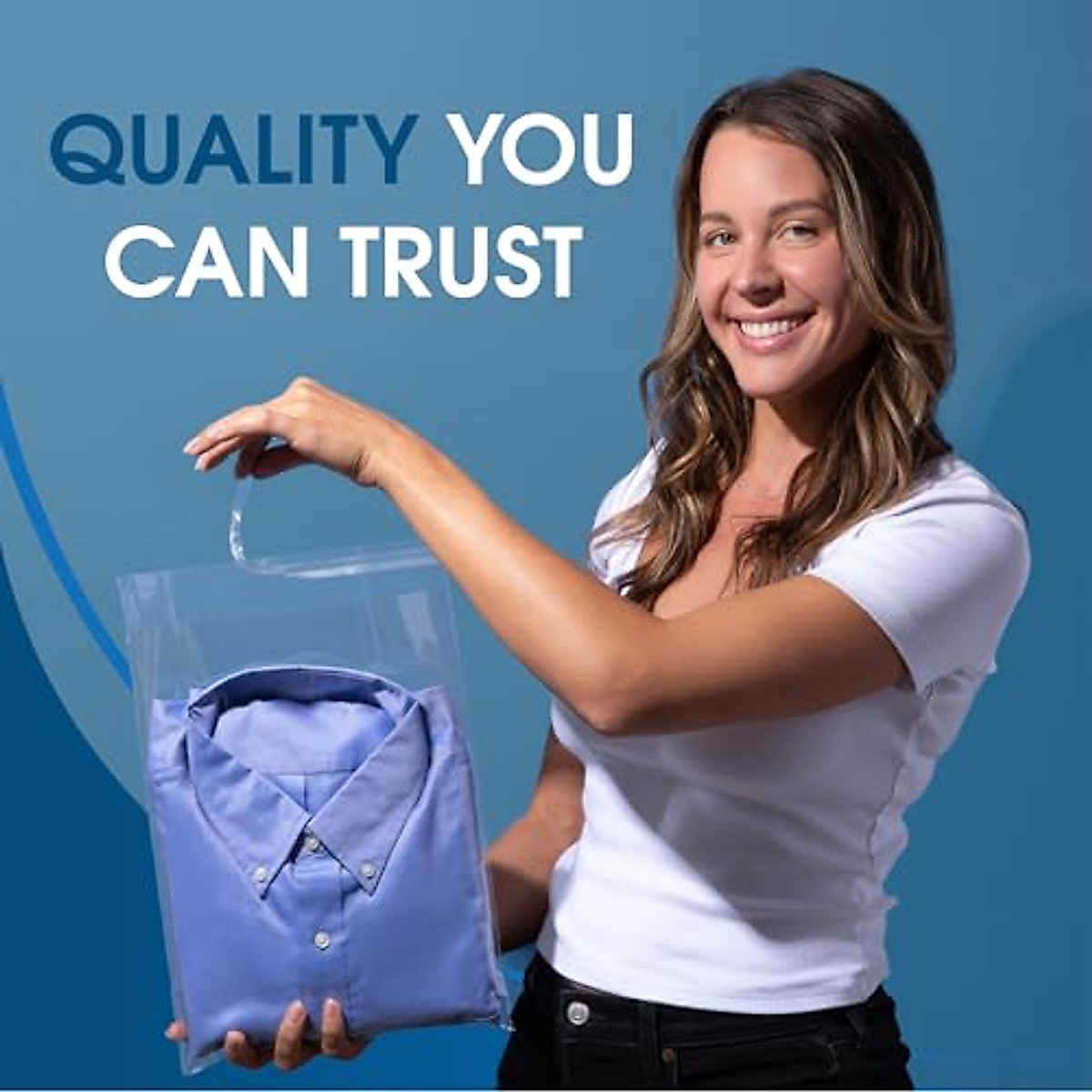 Spartan Industrial - 10" X 13" (100 Count) Crystal Clear Resealable Cello Poly Bags for Packaging, Clothing & T Shirts - Self Seal & Reinforced