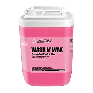 Nanoskin WASH N' WAX Wash & Wax with Carnauba 5 Gallons - Car Wash and Car Wax Cleans & Shines in One Step | Works with Foam Cannon, Foam Gun, Bucket Washes, Pressure Washer | Carnauba Wax Protection