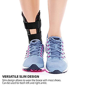 ORTONYX Ankle Stabilizer Brace Stabilizing Stirrup Splint - One Size Fits Most - Black