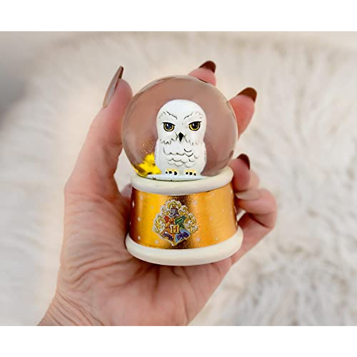 Harry Potter Hedwig Owl Light-Up Mini Adult Snow Globe with Swirling Glitter Display