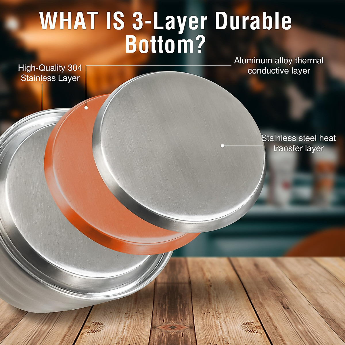 TRINIDa Gooseneck Kettle for Pour Over Coffee and Tea, 26 fl oz with Thermometer, Stainless Steel Triple Layer Bottom, Precision Pour Drip Spout, for all Stove Tops