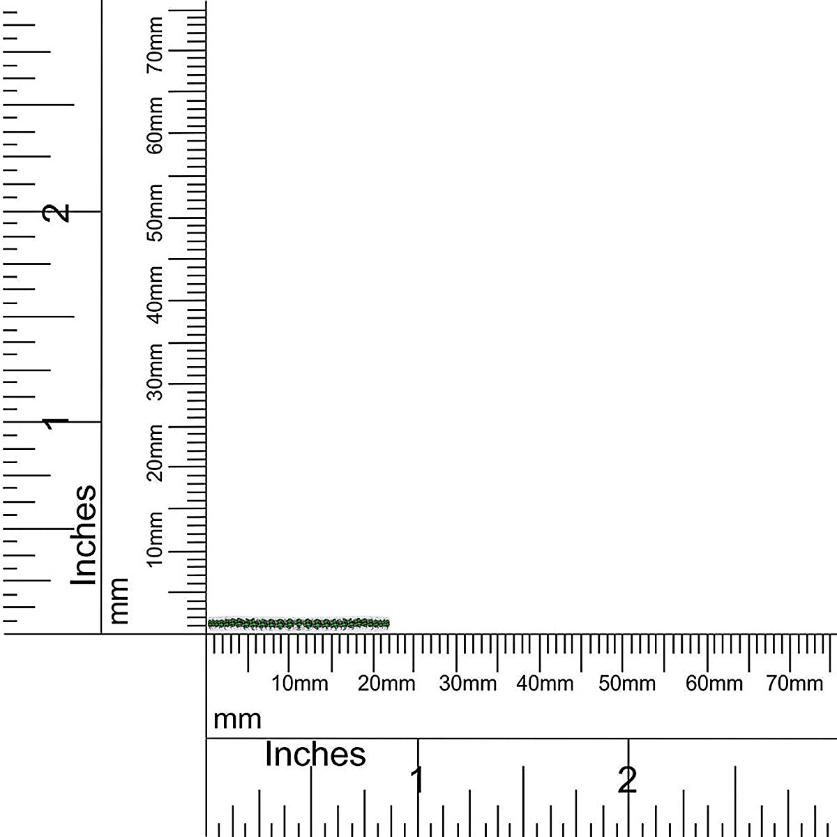 Jewel Zone US Simulated Green Emerald Eternity Stackable Wedding Ring in 14k White Gold Over Sterling Silver (1/5 Ct)