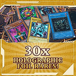 Yugioh Holo Foil Rares Collection | 30x Holographic Foil Rares + 70 Additional Cards| 100x Total Cards | Guaranteed Authentic | Includes Cosmic Gaming Collections Deck Storage Box