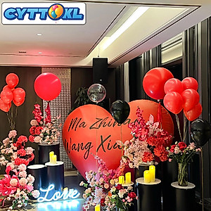 CYTTOKL Red and Black Balloons 12 inch 100 Pack Red Black Latex Helium Balloons for Birthday Wedding Baby Shower Party Decorations