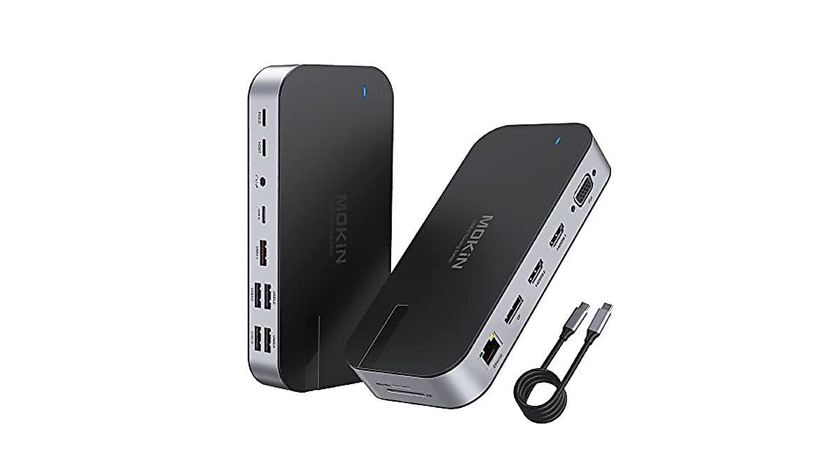 MOKiN 16-in-1 Laptop Docking Station for Multi-Monitors
