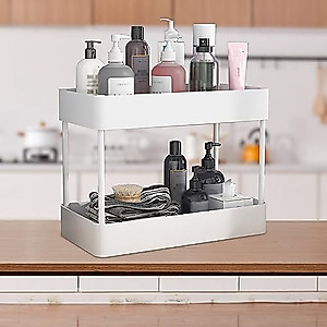 MeiBoAll Under Sink Organizer Removable Bathroom Shelves Storage Rack Rotating Universal Wheel Toilet Kitchen Bedroom Shelf