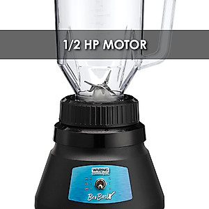 Waring Commercial Countertop Bar Blender, BevBasix™ Light Duty 1/2 HP with 48 oz Copolyester Container, Made in the USA, Professional Foodservice Use for Frozen Cocktail Drink, Dips, Smoothies