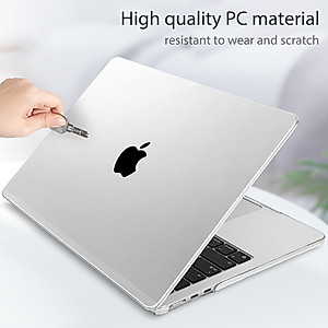 Mektron Case for MacBook Air 15 INCH 2024 M3 A3114 /2023 M2 A2941 Case with 15.3" Liquid Retina Display & Touch ID Cover, Plastic Hard Shell with Screen Protector, Crystal Clear