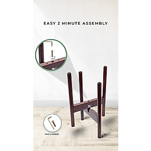 RAINBLELAND Plant Stand, Excluding Planter Stand Pot, Mid Century modern Plant Stands for Indoor Plants, Indoor Plant Stand fits 8 9 10 11 12 Inches Plant Pots, Plant Holder Stand, Bamboo Stand