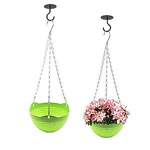 Ceiling Hooks for Hanging Plants, Mug Cup Hooks Screw in White Vinyl Coated Heavy Duty Wall Hooks for Hanging