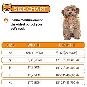 PWOD Reflective Dog Collar, Adjustable Soft Neoprene Padded Nylon Pet Collars with Buckle for Medium Dogs, Teal,M