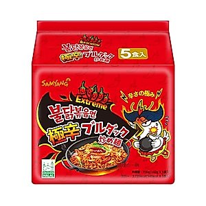 Samyang Bulldark Spicy Chicken Roasted Noodles, 4.93 Ounce (Pack of 5) (Ven_FD15-102)
