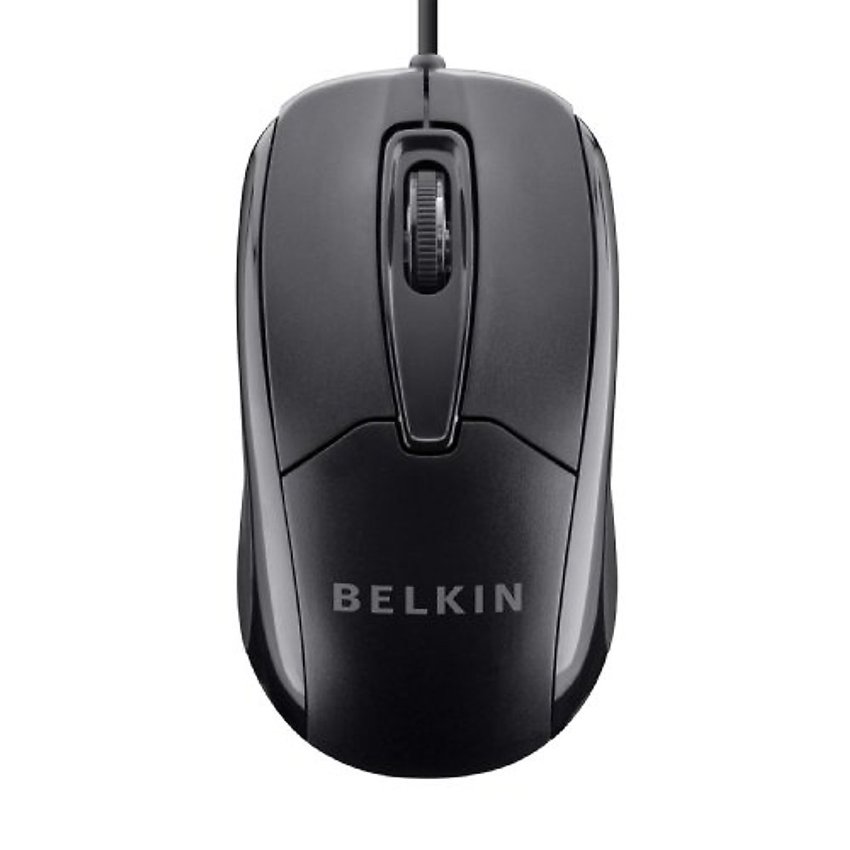 Belkin 3-Button Wired Computer Mouse - Ambidextrous, Ergonomic Mouse With 5-Foot USB-A Cord - 800 DPI Wired Mouse With Mouse Wheel Compatible with PCs, Macs, Desktops and Laptops - Black