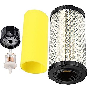 Kizut 793569 691035 492932 Air Filter Fuel Filter for Briggs and Stratton 793685 696854 GY21055 JD MIU11511 AM125424 Rotary 12673 Lawn Mower Replacement Kit
