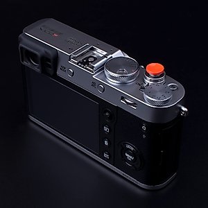 VKO Metal Soft Shutter Release Button,Delicate Camera Shutter Button Black Red Dark-red Orange 11mm Concave Surface(4 Pack)