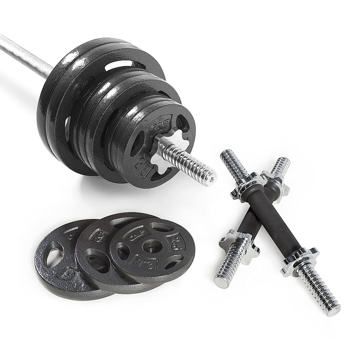 WF Athletic Supply Cast Iron 1-Inch Standard Grip Plate for Strength Training, Muscle Toning, Weight Loss & Crossfit - Multiple Choices Available