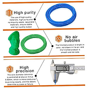Printing Filament, 3D Printing Pen Filament Refills Flexibility 3D Printer PLA Filament 1.75mm 2 Rolls 3D Printer Filament Pen Filament