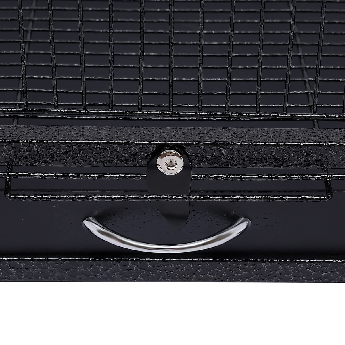 Bird Cage,Black Large Bird Cage with Rolling Stand,Large Pet Cage with Wheels,Cockatiel Parakeet Finch Parrot Birdcage 5 Door (17.9" L x 17.9" W x 39.9" H)