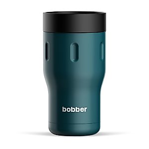 BOBBER 12 oz Stainless Steel Insulated Coffee Mug with Lid 100% Spill-Proof Commuter Mug for Car Cup Holder Dishwasher Safe Thermal Mug for Men, Women, Keeps Hot for 6 Hours (Teal)