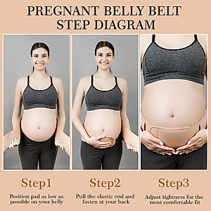 Wesiti 2 Pcs Pregnancy Pillow for Pregnant Women Sleeping and Adjustable Belly Band for Pregnant Women Maternity Body Pillow Support for Back, HIPS, Legs, Side Sleeping Postpartum