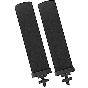 NSF/ANSI 372 Certified Water Filter, Replacement for Berkey® BB-9-2 Black Purification Elements and Berkey® Gravity Filter System, Pack of 2