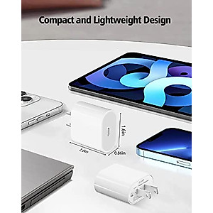 iPhone Fast Charger Block, IPREMIUM 2-Pack 20W USB C Wall Cube Charger PD 3.0 Power Adapter for iPhone 14/14 Pro/14 Pro Max/14 Plus/13/13 Pro Max/ 13 Pro/ 12/12 Pro Max/11/Xr/X, iPad Pro, AirPods Pro