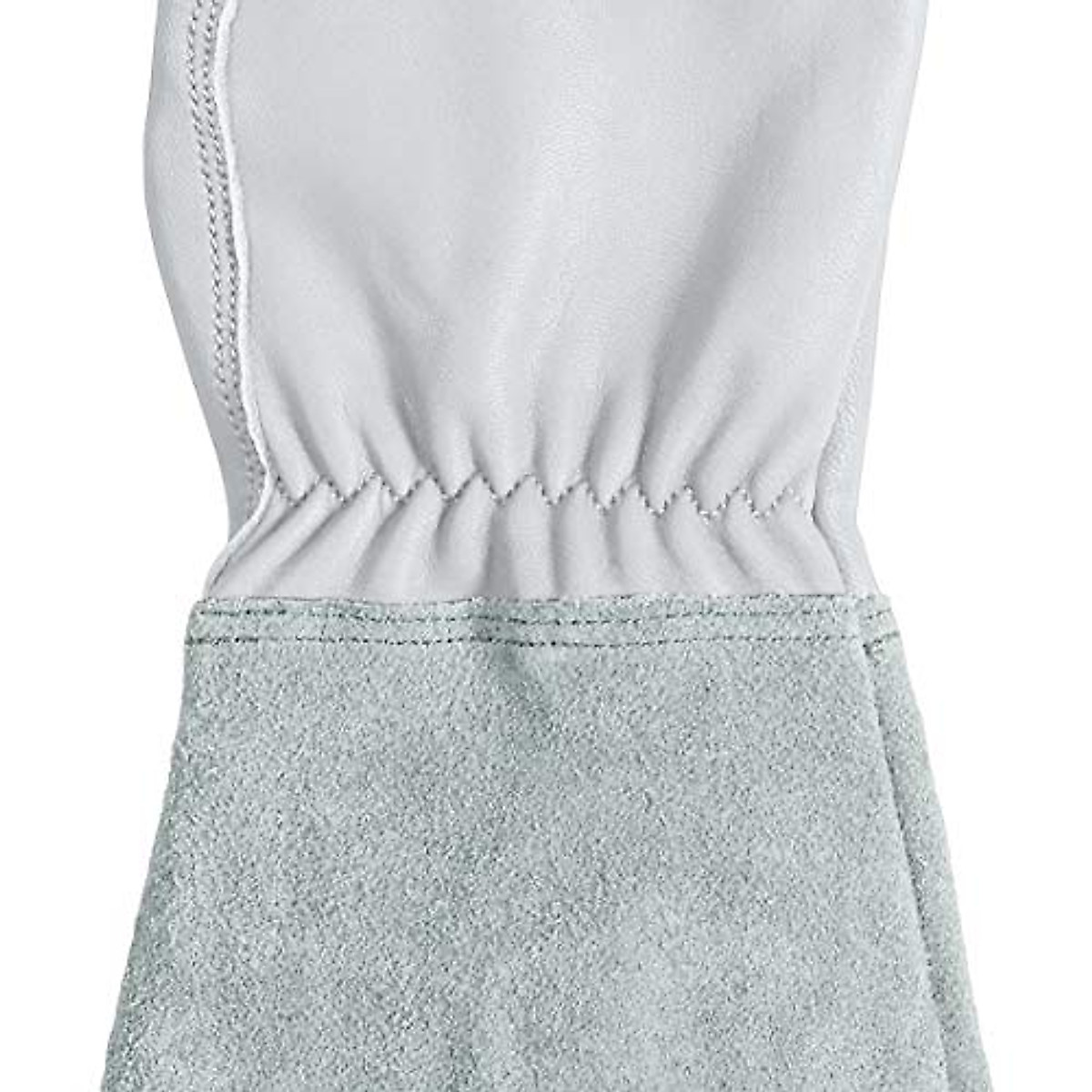 Amazon Basics Leather Gardening Gloves with Forearm Protection, Natural, L