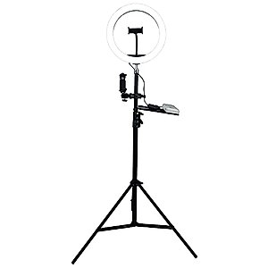 Rockville Halo Tripod Bundle 12" Selfie Light+Powerbank+Remote+Stand+Tray